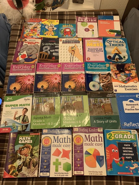 24 MATH MATHEMATICS & Exercise Practice Books for Elementary to Middle ...