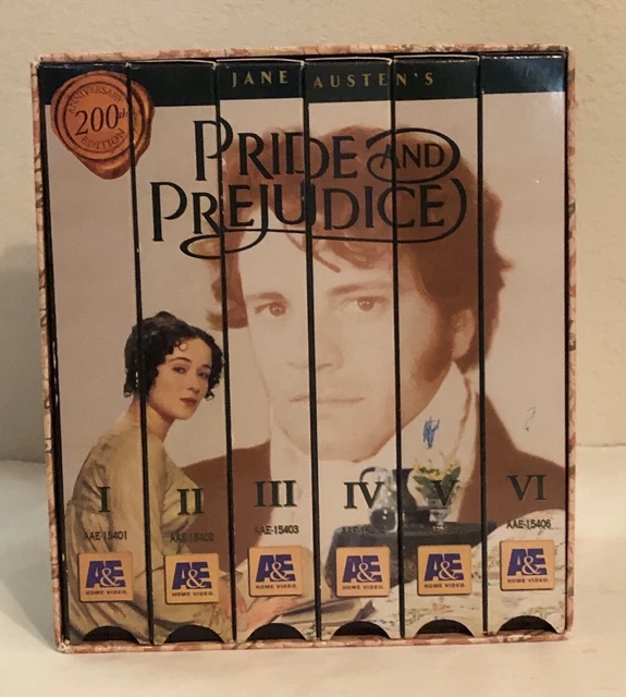 PRIDE AND PREJUDICE VHS Box Set A&E Colin Firth, Jennifer Ehle ...