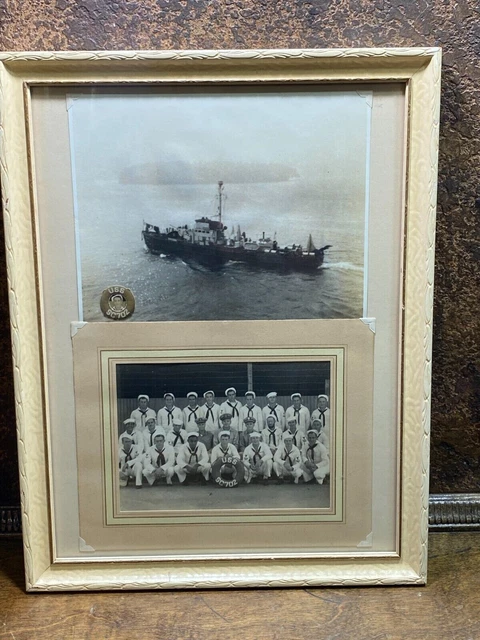 ORIGINAL WWII US Navy USS SC702 SUB CHASER SHIP Photograph w Crew Photo ...