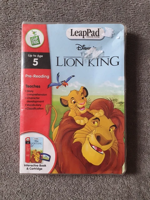 LEAP PAD LEARNING System Book and Cartridge The Lion King Complete Game ...
