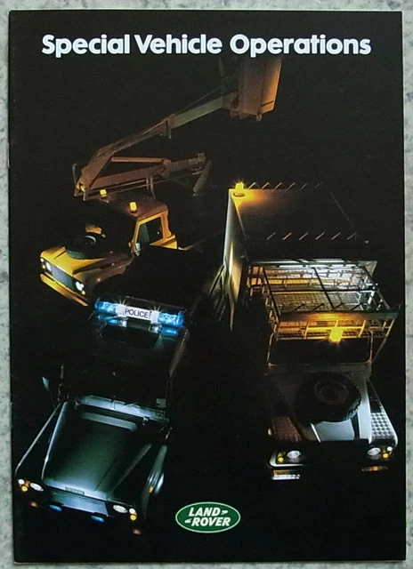 LAND ROVER SPECIAL VEHICLE OPERATIONS Sales Brochure c1990 #LR SV584 ...