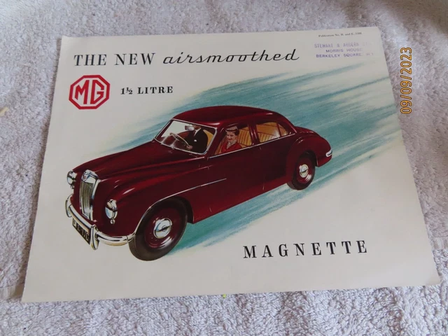 MG MAGNETTE SERIES ZA Car Sales Brochure #H&E 5588 with dealer stamp £ ...