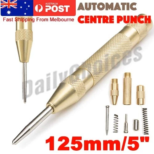 125MM AUTOMATIC CENTRE Punch Adjustable Spring Loaded Metal Drill Tool $5.29 - PicClick AU