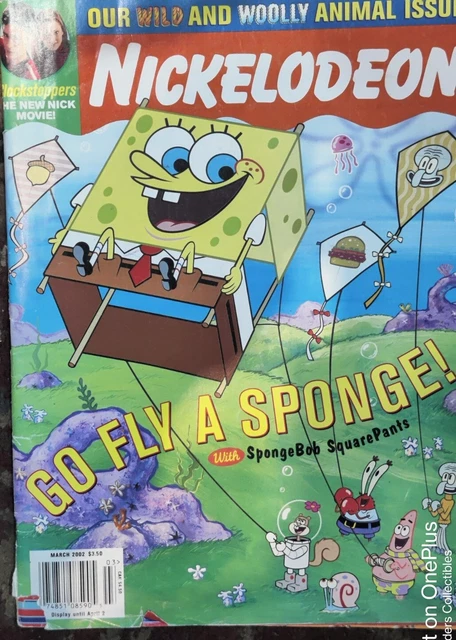 NICKELODEON MAGAZINE MARCH 20002 SpongeBob Clockstoppers Animal Issue ...