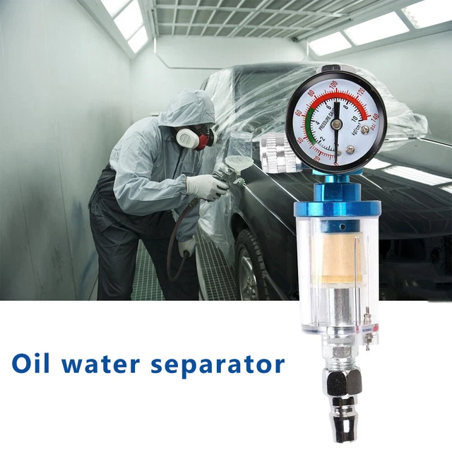 SPRAY GUN AIR Regulator Gauge Water Trap Filter Tool 0-140PSI ...