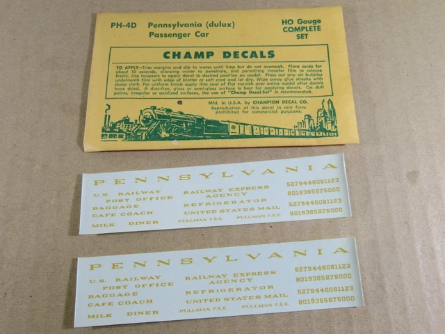928T VINTAGE CHAMP Decals PH-4D USA Decal Pennsylvania Auto Reisende Ho ...