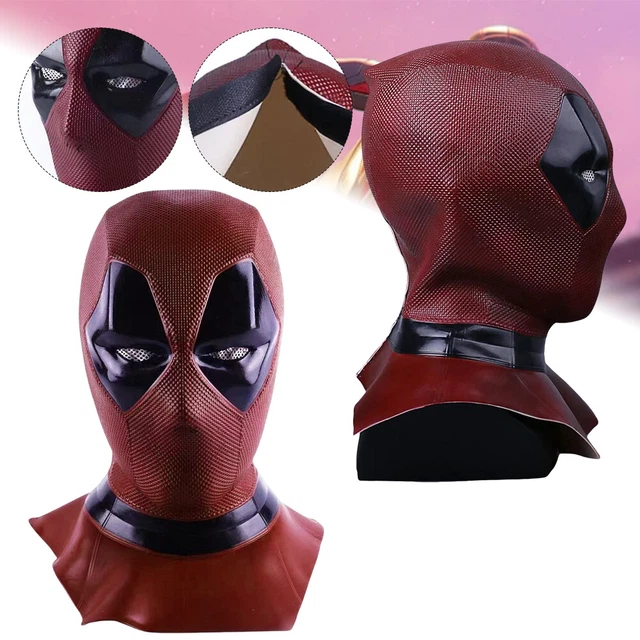 DEADPOOL 3HELMET LATEX Mask Cosplay Unisex Adult Halloween Full-Face ...