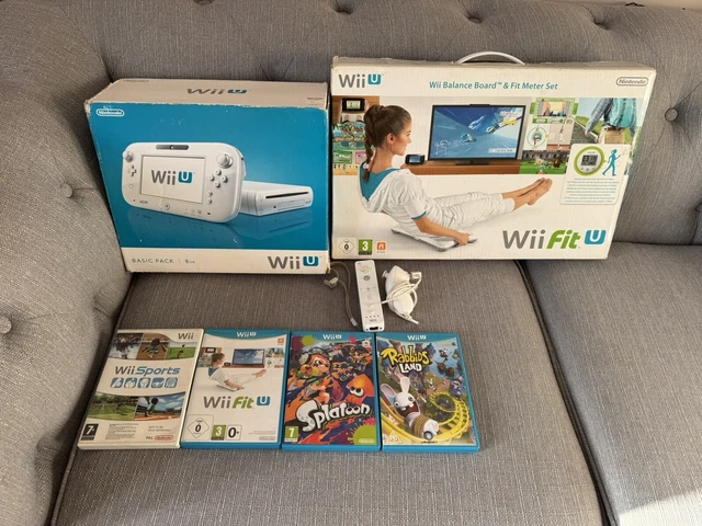 NINTENDO WII U 8gb console white Boxed Wii U Fit Bundle Splatoon, Wii ...