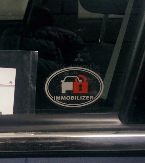 GENUINE MITSUBISHI IMMOBILIZER sticker JDM OEM EVO LANCER FTO GTO £18. ...