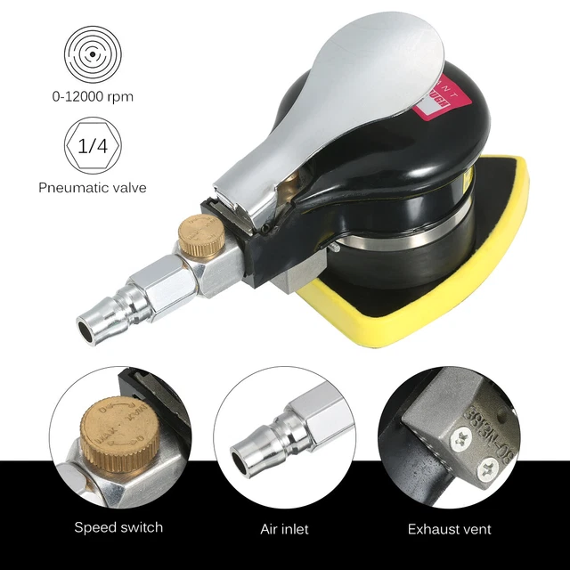 PNEUMATIC RANDOM ORBIT Sander Air Sander Polisher Small Triangular Palm ...
