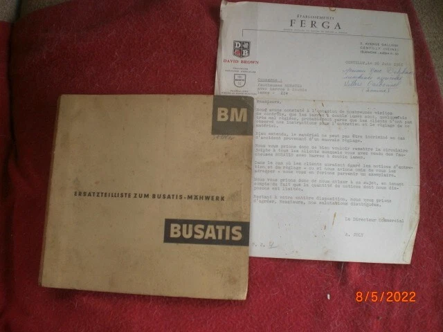 CATALOGUE DES Pieces Faucheuse Busatis Bm EUR 17,50 - PicClick FR