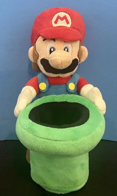 NINTENDO SUPER MARIO Bros MARIO AND WARP PIPE 9” Plush by Little Buddy ...