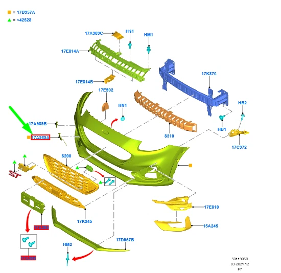 FORD PUMA MK2 vordere Stoßstange Abschleppaugenabdeckung 2502289 NEU ...