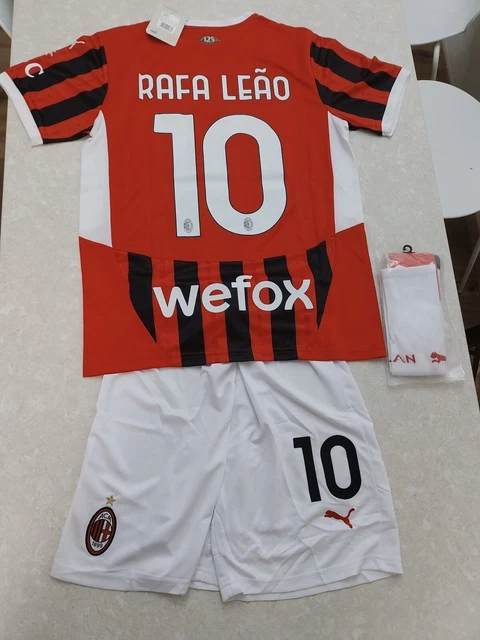 MAGLIA MILAN 2024 2025 Rafa Leao Morata Pulisic Theo Hernandez Prima ...