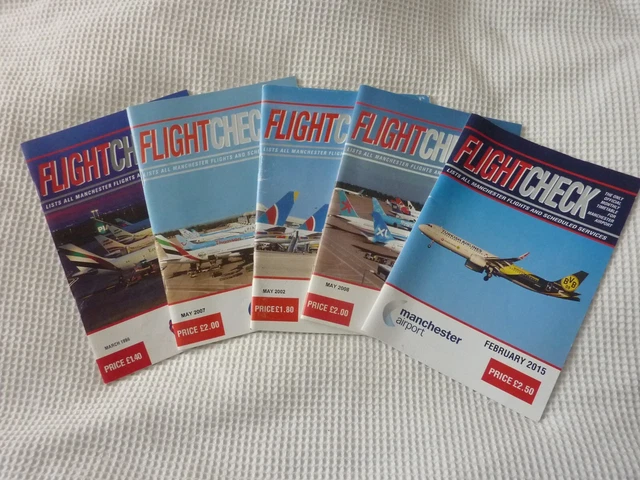 FLIGHTCHECK - MANCHESTER Airport timetables - 5 issues ranging from ...