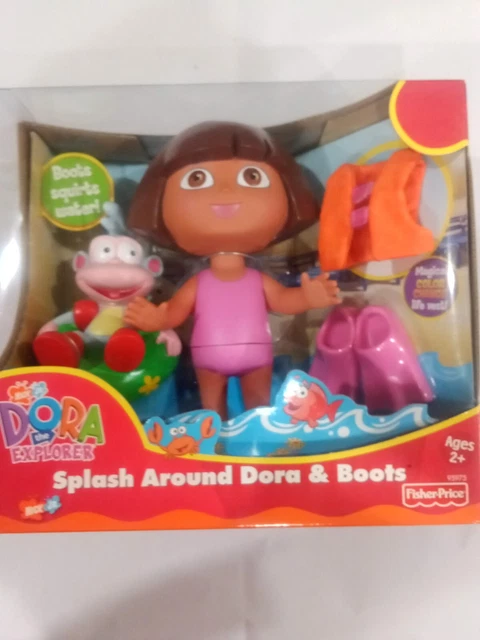 DORA THE EXPLORER Splash Around Dora and Boots 2002 Nick Jr NEW Fisher ...
