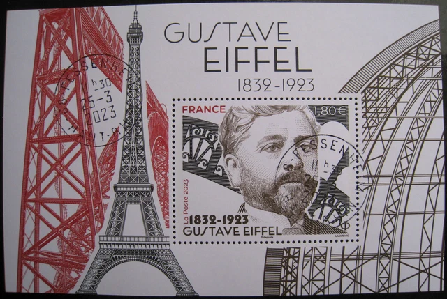 TIMBRE DE FRANCE 2023 Gustave Eiffel - Bloc oblitéré EUR 3,00 - PicClick FR