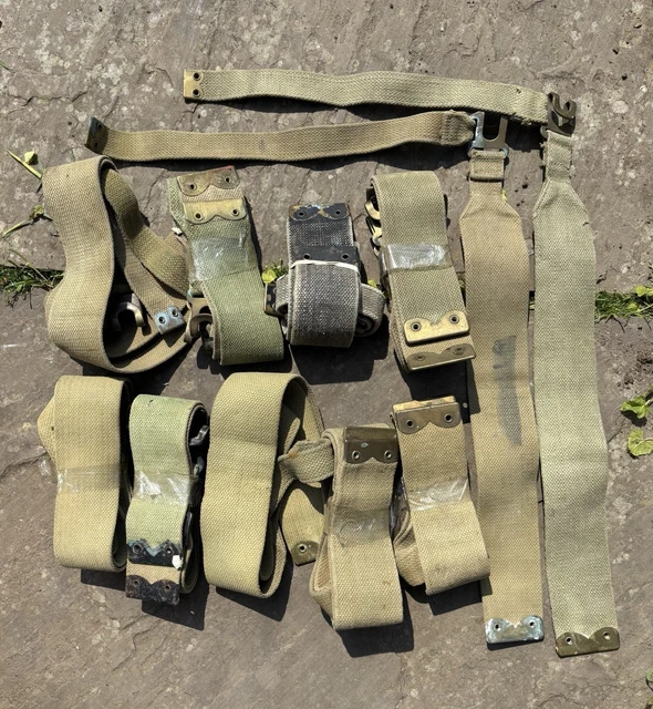BRITISH ARMY WW2 37 Pattern Webbing L Straps X 10 Pairs £21.52 ...