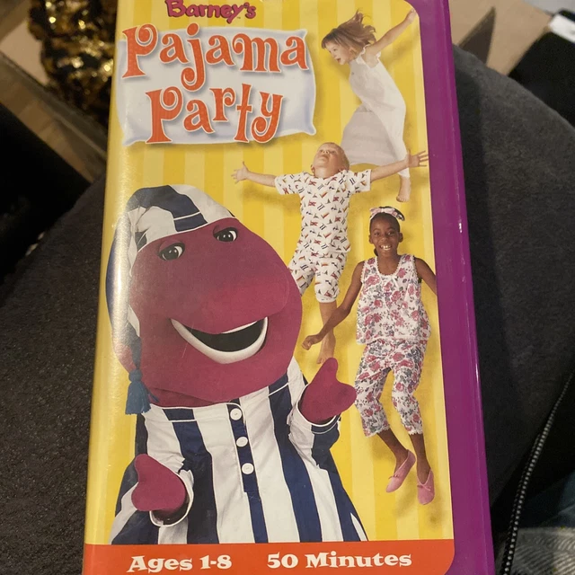 BARNEY & FRIENDS Pajama Party VHS Video Tape Sing Along Songs Purple ...