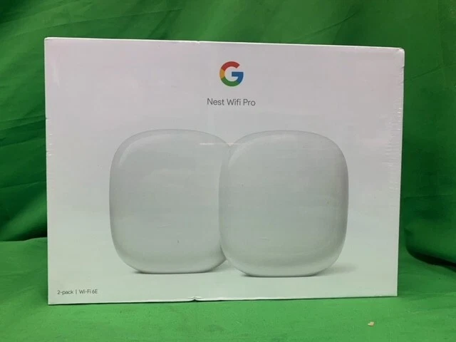 GOOGLE NEST WIFI Pro Wi-Fi 6E Router Mesh System - Snow (2-Pack) New ...
