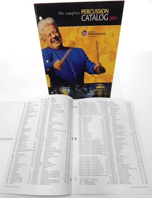 LATIN PERCUSSION LP Martin Cohen Vtg 2001 Original Color 120 Pg Catalog ...