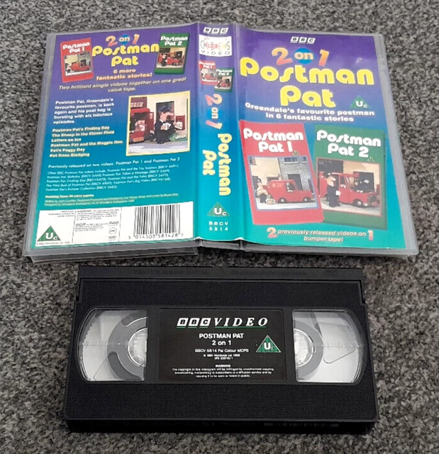POSTMAN PAT 2 On 1 Bbc Video Postman Pat 1&2 Jess Pal Vhs Video Kids ...