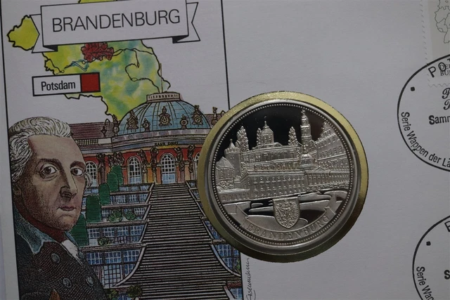 🧭 🇩🇪 GERMANY POTSDAM SILVER PLATED MEDAL COVER 40mm B68 #23 $33.40 ...