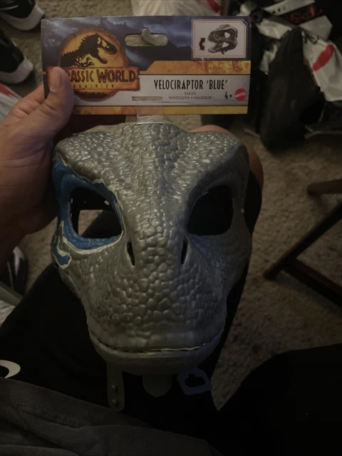 JURASSIC WORLD DOMINION Velociraptor Blue Mask Raptor Blue Brand New ...