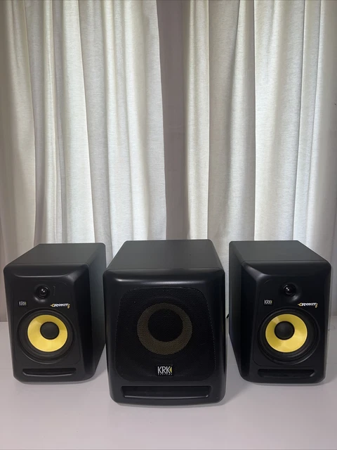 KRK SOUND SYSTEM Rokit 6 Powered Speaker 8s Powered 8” Subwoofer ...