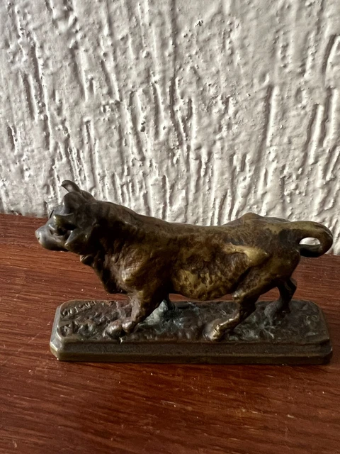 FIGURINE TAUREAU EN bronze ou ( Régule ) doré EUR 20,00 - PicClick FR