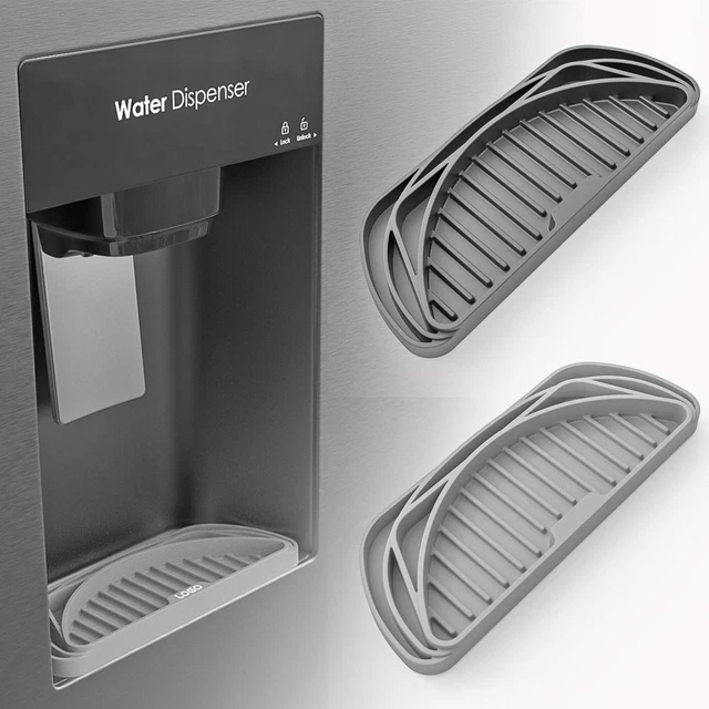 WATER DISPENSER TRAY Spills Water Pads Silicone Fridge Drip Pan ...