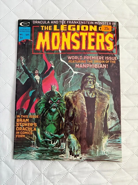 THE LEGION OF Monsters #1 Comic (1975) 1st Manphibian + Dracula ...