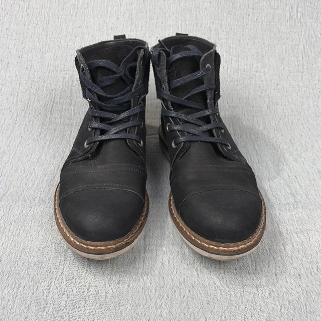 FREEBIRD MEN'S FISK US 9 Blue Navy Leather Lace-Up Ankle Chukka Boots £ ...