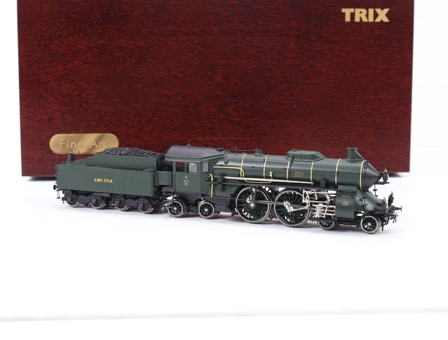 TRIX FINE ART H0 42220 Dampflok S 2/6 grün BR 3201 K.Bay.Sts.B. / Delta ...