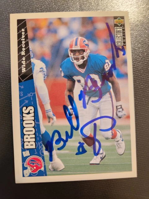 CARTE DÉDICACÉE BILL Brooks Buffalo Bills 1996 UD Collector's Choice ...