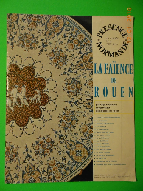 LA FAIENCE DE Rouen - Revue Presence Normande 1971 EUR 1,00 - PicClick FR