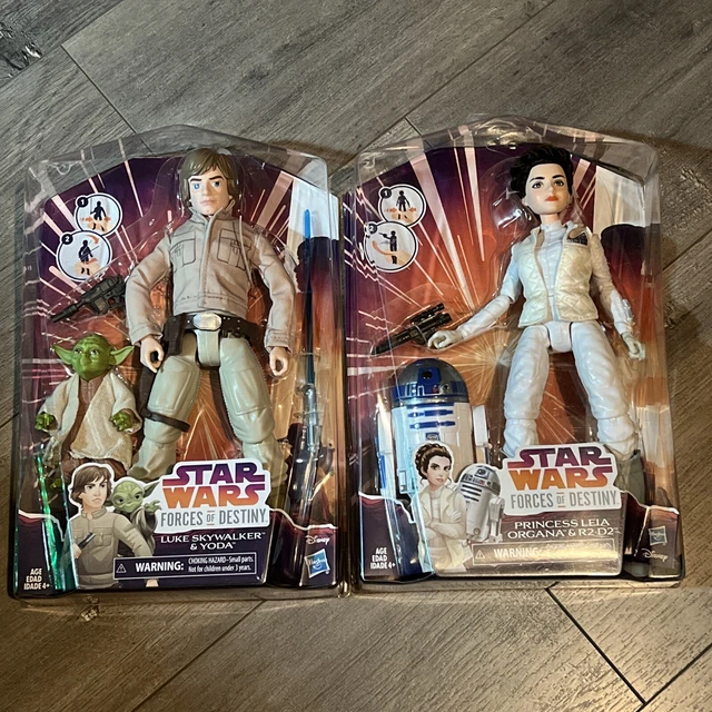 DISNEY’S STAR WARS Forces of Destiny Luke Skywalker & Princess Leia ...