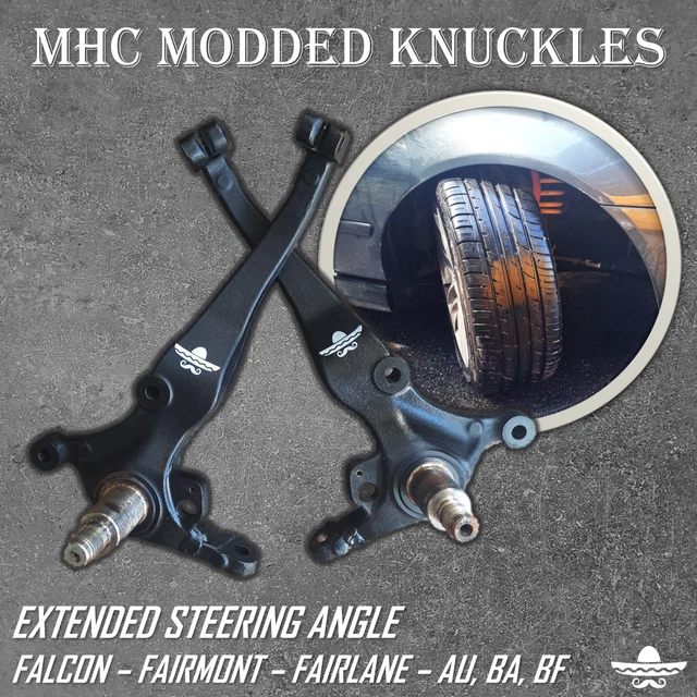 MODIFIED EXTRA LOCK Drift Knuckles - Ford Falcon Fairmont Fairlane AU ...