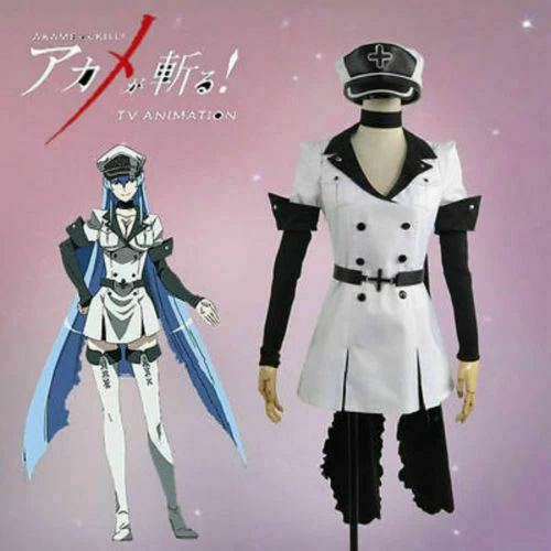 UNIFORME ANIME AKAME Ga Kill Esdese Esdeath set completo fatta cosplay ...