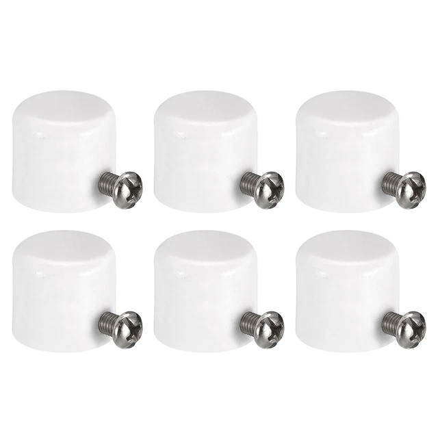 6PACK IRON CURTAIN Rod Ends Drapery Rail Pole Head Cap Fits Dia. 19mm ...