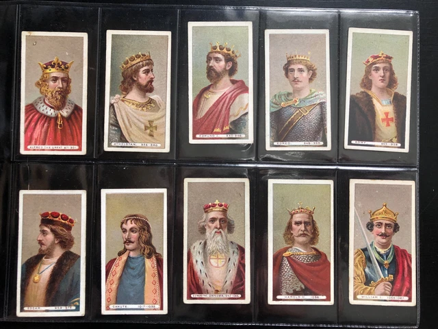 A COMPLETE SET Of Wills Cigarette Cards Kings & Queens Long £75.00 ...