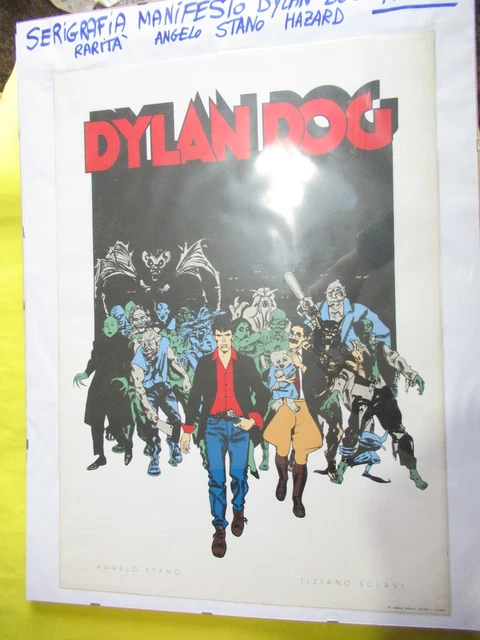 DYLAN DOG POSTER Serigrafia 50X70 Hazard 1991 Quinto Potere Angelo ...