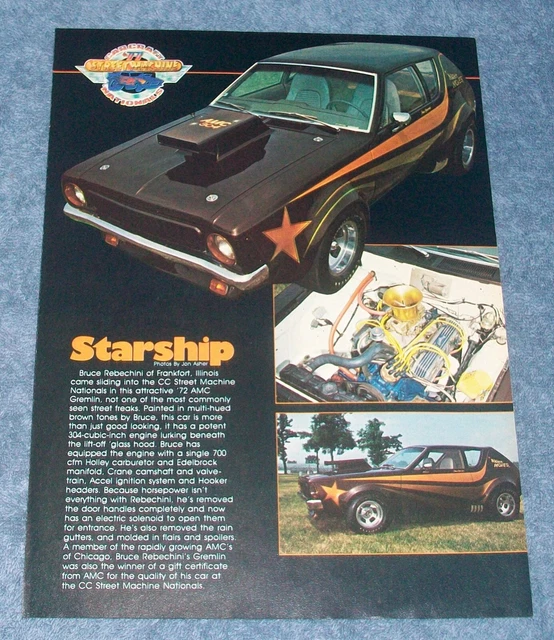 1972 AMC GREMLIN Street Machine Vintage Article "Starship" £8.61 ...
