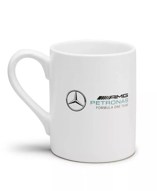 MERCEDES AMG PETRONAS F1 Formula One Team Basic White Coffee Cup 310ml ...