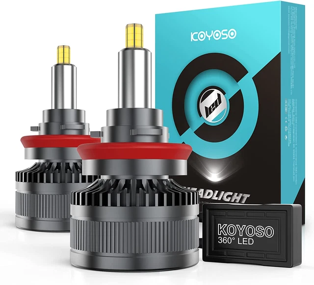 H11 LED LAMPADINE 360° 16000LM LED Lampada per 12V Auto 6500K Bianco ...