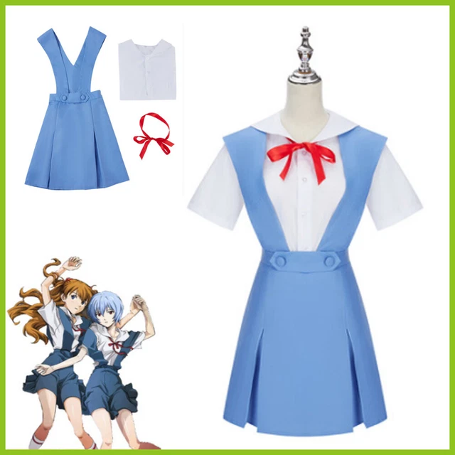 NEON GENESIS EVANGELION School Girls Uniform Set Cosplay Costume ...