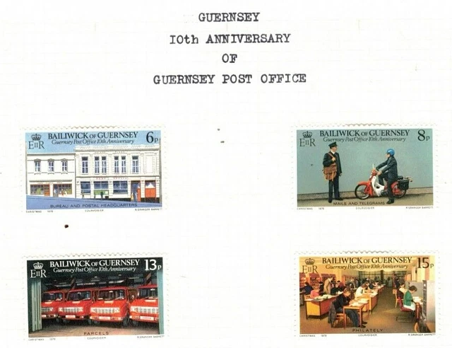 GREAT BRITAIN GUERNSEY10TH ANNIVERSARY OF GUERNSEY POST OFFICE SET EUR ...