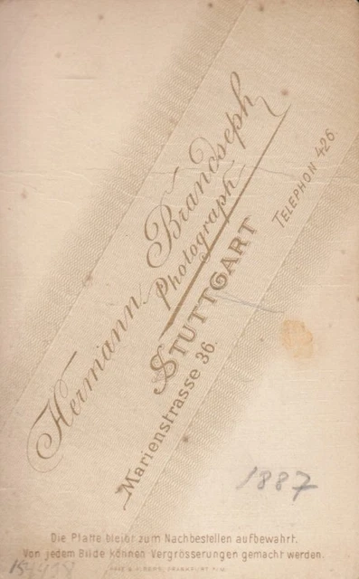 PORTRAIT MUTTER MIT Kind, Fotografie. Fotobild, 1887, Atelier Hermann ...