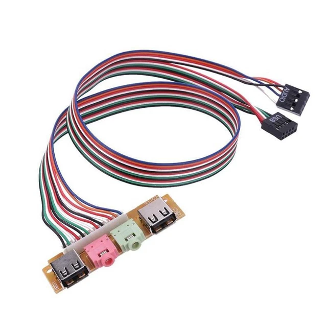 MOTHERBOARD EXPANSION CARD Computer Case Panel Audio Jacks Port Front ...