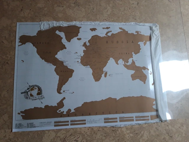 LUCKIES RUBBEL WELTKARTE Scratch Map groß Reiseweltkarte Reise Poster ...